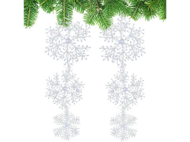 Click here for 6Pcs Snowflakes Hanging Ornaments Plastic Glitter... prices