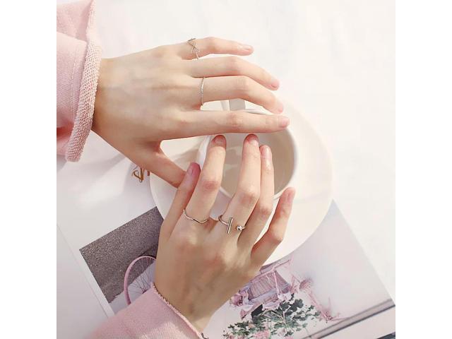 Click here for 4pcs Stackable Rings Adjustable Alloy Wrap Ring Ge... prices