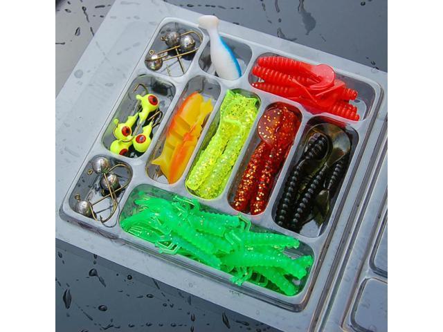 Click here for 35Pcs Soft Worm Fishing Baits Jig Head Hooks Simul... prices