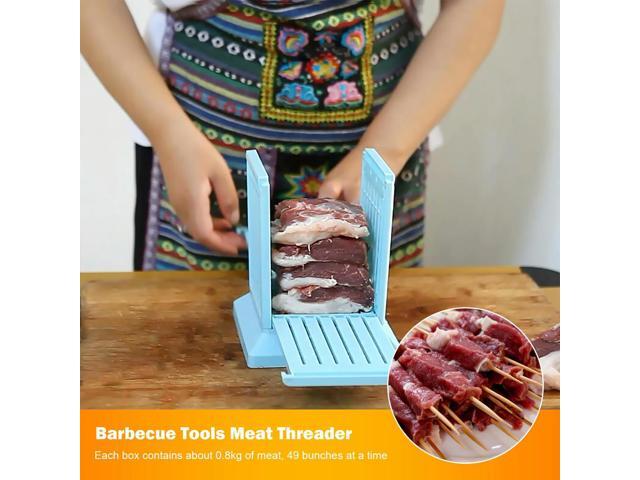 Click here for 49 Holes Barbecue Stringer Box Portable Meat Skewe... prices