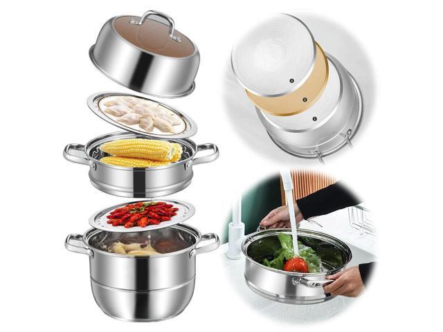 Click here for 11inch 3 Tier Stainless Steel with Lid & Handle St... prices