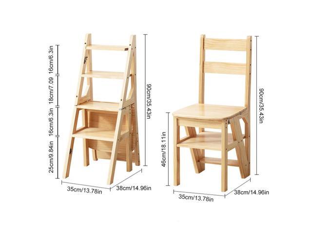 Click here for 4 Tier Convertible Wood Ladder Multi-Function Fold... prices