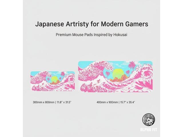 Click here for Alpha Fit Pink Sakura Great Wave Gaming Mouse Pad... prices