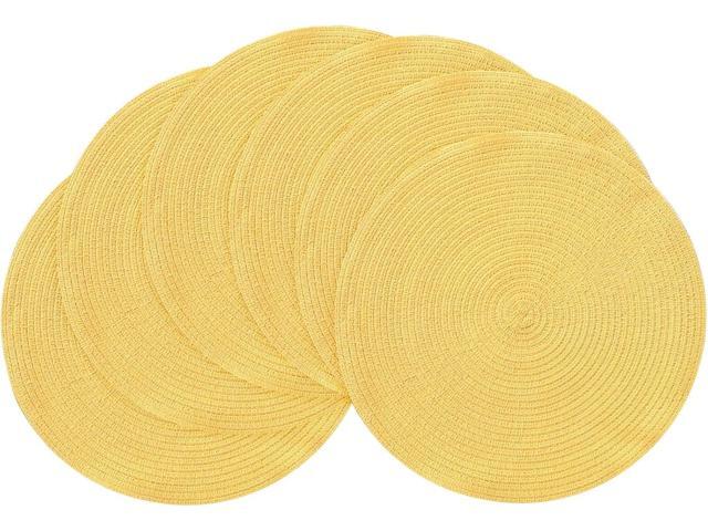 Click here for Tanvia 4 Pack 15 Inch Round Braided Placemats  Was... prices