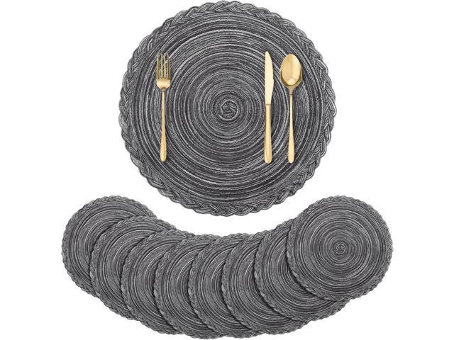 Click here for Tanvia 4 Pack Round Braided Placemats with Woven L... prices