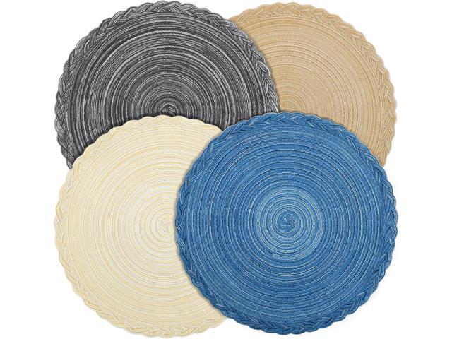 Click here for Tanvia 4 Pack Round Braided Placemats with Woven L... prices