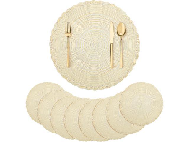 Click here for Tanvia 4 Pack Round Braided Placemats with Woven L... prices