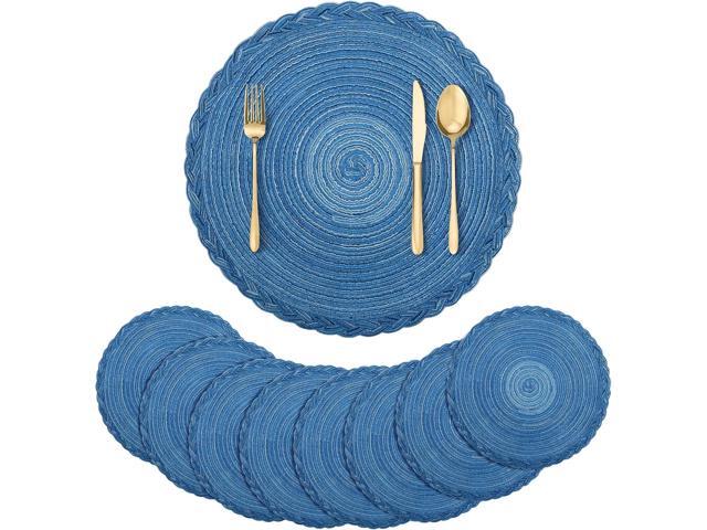 Click here for Tanvia 8 Pack Round Braided Placemats with Woven L... prices