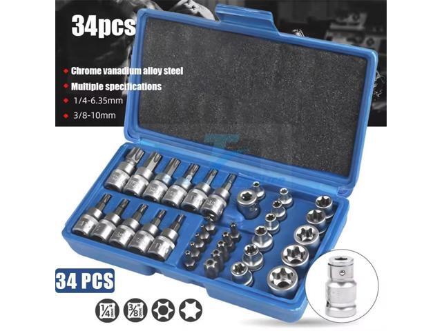 Click here for NEW 34pcs Torx Star Sockets & Bit Set Male Female... prices