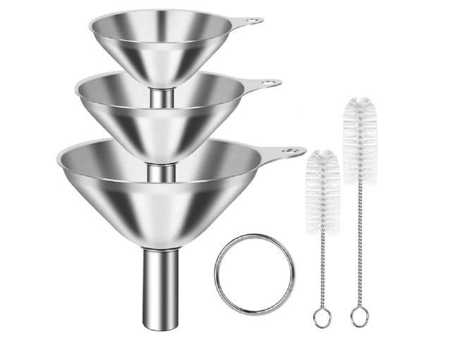 Click here for 3pc Stainless Steel Kitchen Funnels Set w/ 2 Clean... prices