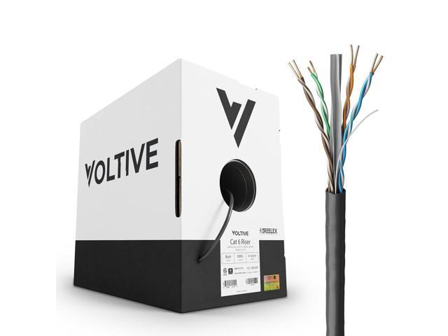 Click here for Voltive Cat6 Riser (CMR)  1000ft  Black - Solid Ba... prices