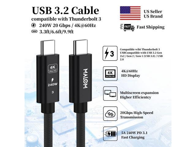 Click here for MALOM USB 3.2 Gen 2  240W  USB C to USB C Cable  F... prices