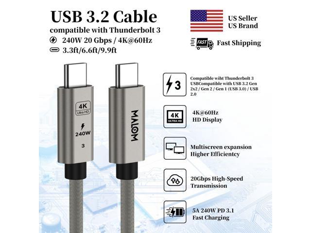 Click here for MALOM USB 3.2 Gen 2  240W  USB C to USB C Cable  F... prices