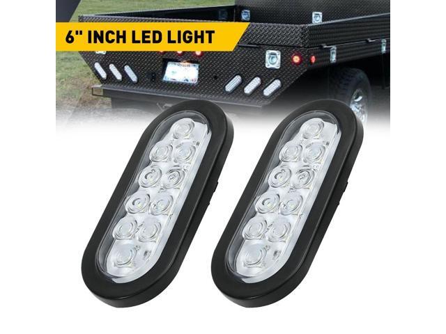 Click here for 2x 6 Oval White 10 LED Trailer Truck Sealed Revers... prices