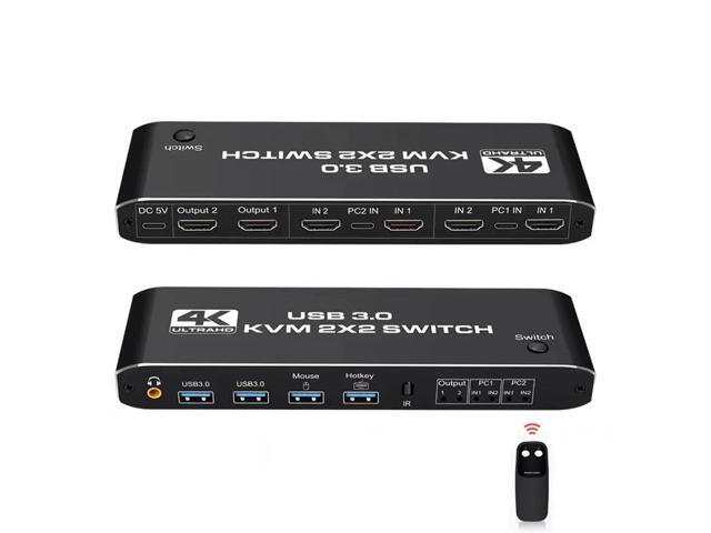 Click here for VAREQOHDMI KVM Switch Dual Screen 2 Monitors 2 Com... prices