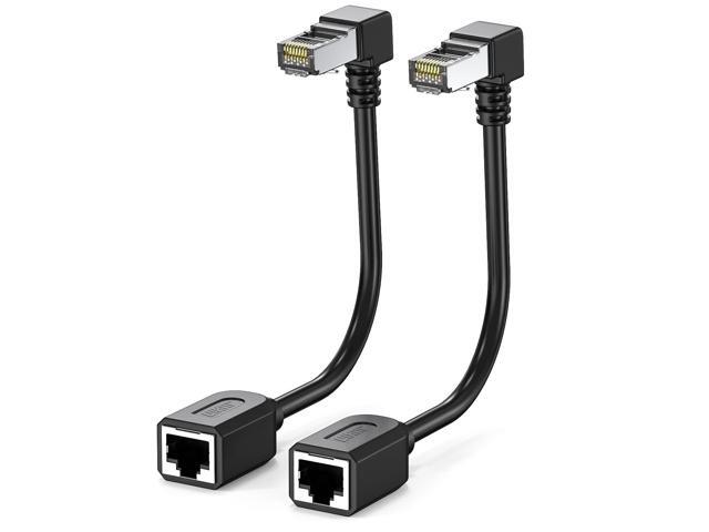 Click here for VAREQOY 2Pack Cat6 Extension Cable 90 Degree CAT6... prices