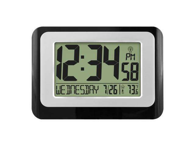 Click here for W88631 Digital Atomic Black Wall Clock with Temper... prices