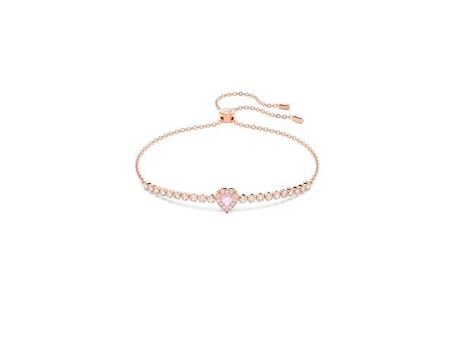 Click here for Swarovski One bracelet  Heart  Pink  Rose gold-ton... prices