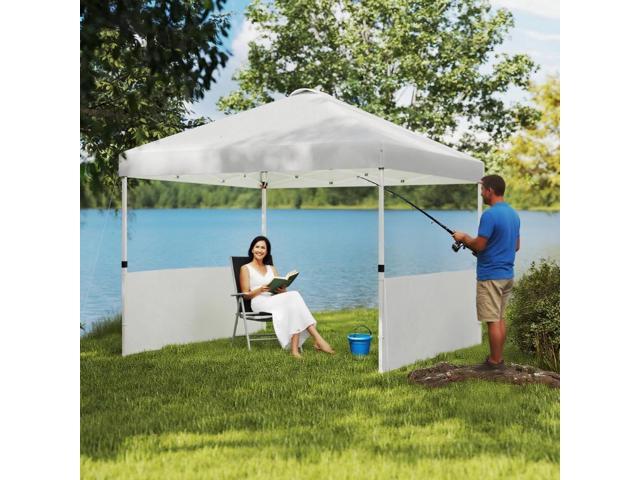 Click here for 10x 10 ft party tent Pop Up Canopy Tent with 2 Hal... prices