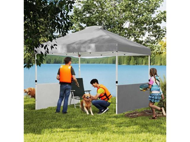 Click here for 10x 10 ft party tent Pop Up Canopy Tent with 2 Hal... prices