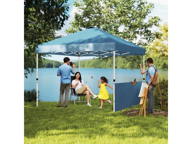 Click here for 10x 10 ft party tent Pop Up Canopy Tent with 2 Hal... prices