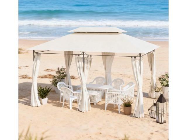 Click here for Spacious Double Roof Patio Gazebo Outdoor Gazebo w... prices