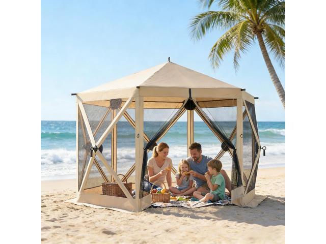 Click here for Outdoor Pop Up Gazebo Screen Tent Modern Camping C... prices