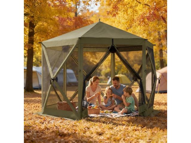 Click here for Spacious Camping Canopy Screen House Outdoor Pop U... prices