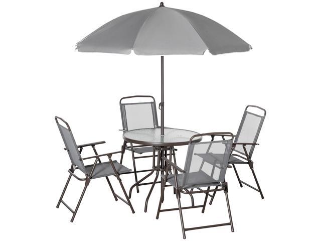Click here for 6 Piece Patio Dining Set for 4 with Umbrella  Outd... prices