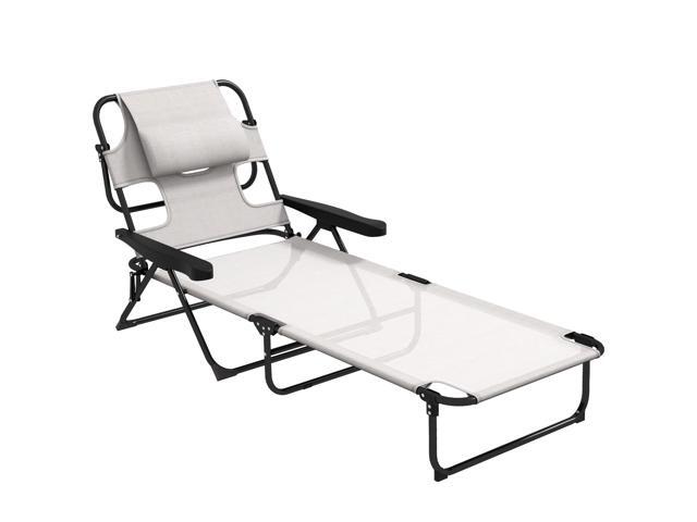 Click here for Tanning Chaise Lounge Chair  4-Position Beach Chai... prices