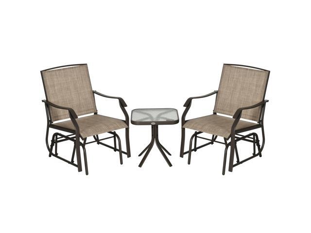 Click here for 3 Piece Outdoor Glider Chair with Coffee Table Bis... prices