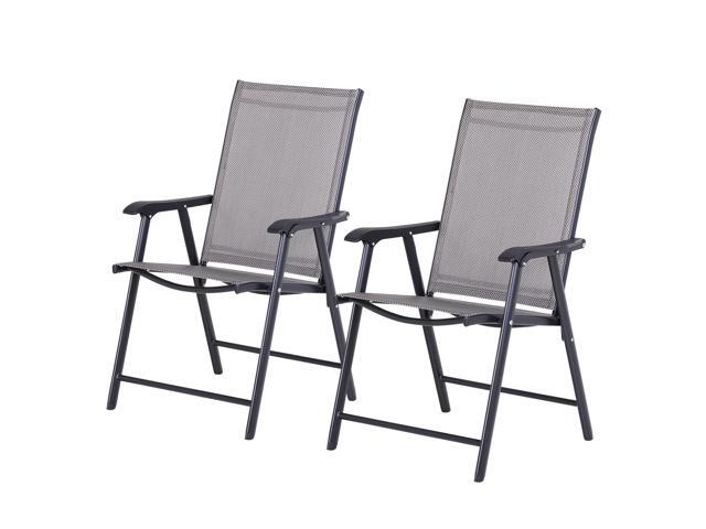 Click here for Set of 2 Patio Folding Chairs  Stackable Outdoor S... prices