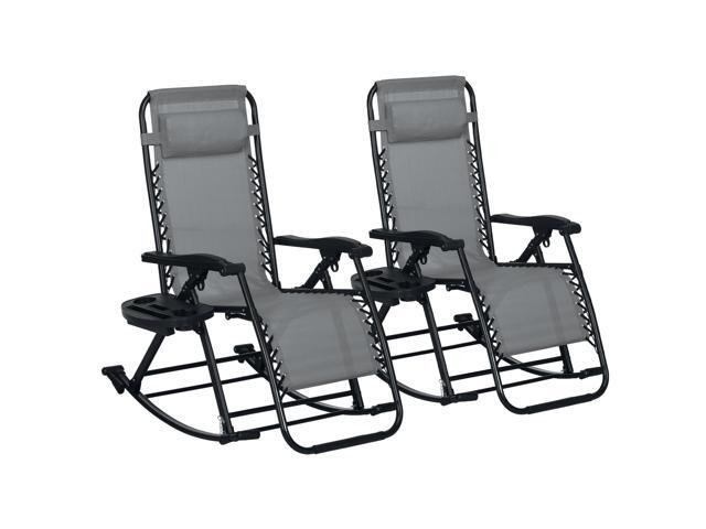 Click here for 2 Pieces Outdoor Rocking Chairs  Foldable Reclinin... prices