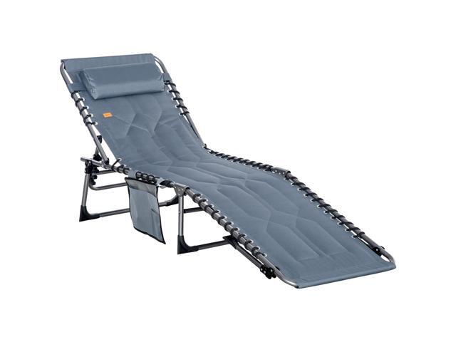 Click here for Padded Folding Chaise Lounge Chair  Outdoor 6-Leve... prices