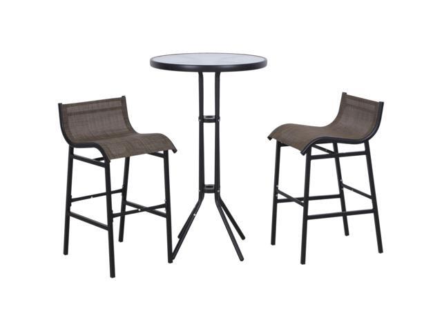Click here for 3 Piece Bar Height Outdoor Bistro Set for 2  Round... prices