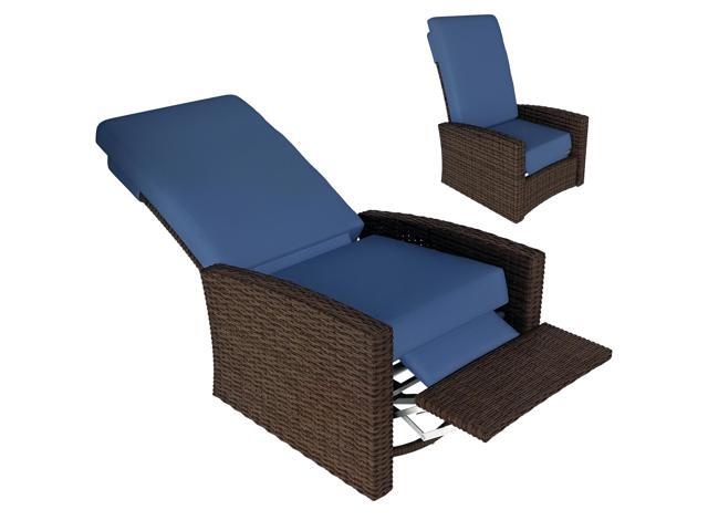Click here for Reclining Rattan 360° Swivel Chair Cushioned Recli... prices