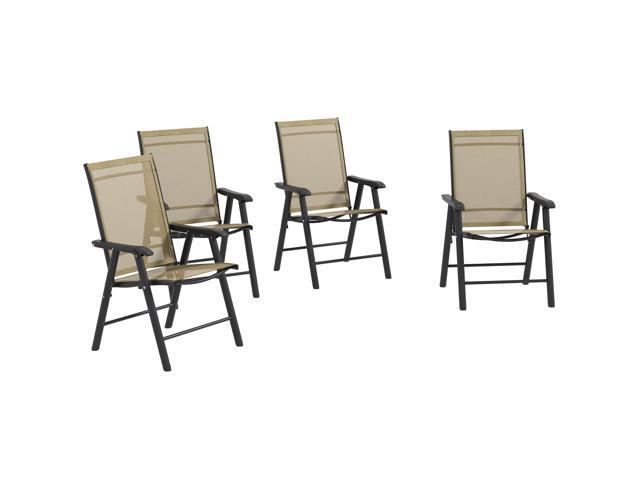 Click here for Set of 4 Patio Folding Chairs  Stackable Outdoor S... prices