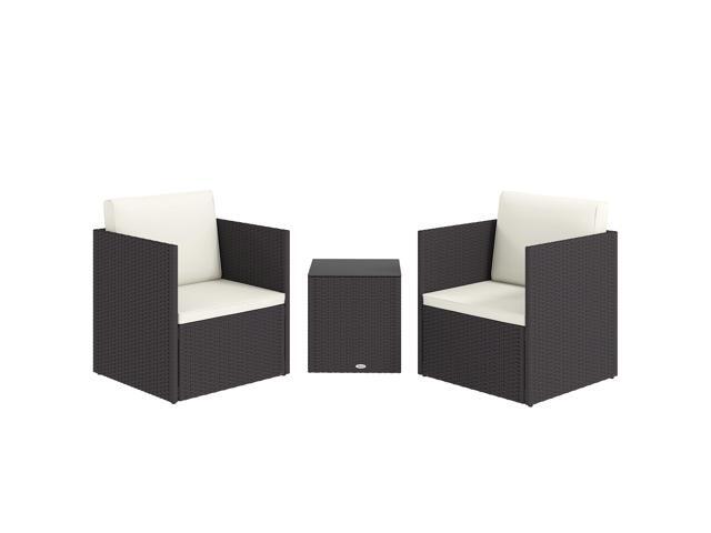 Click here for 3 Piece Patio Furniture Set  Folding Outdoor Wicke... prices