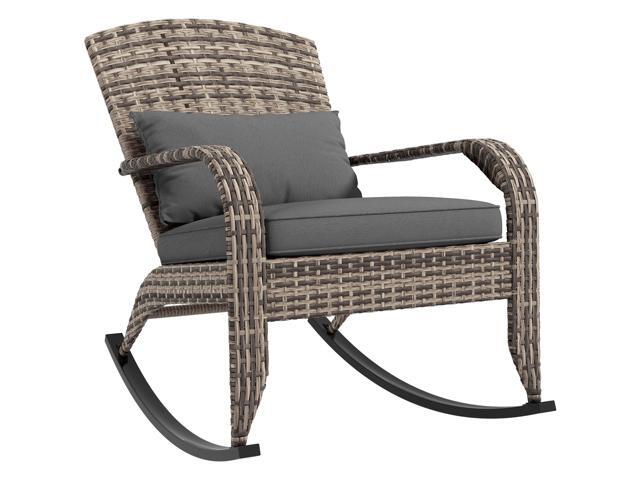 Click here for Outdoor Wicker Adirondack Rocking Chair  Patio Rat... prices
