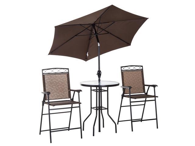 Click here for 4 Piece Outdoor Patio Dining Furniture Set  2 Fold... prices