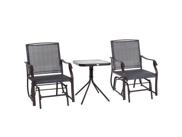 Click here for 3 Piece Outdoor Glider Chair with Coffee Table Bis... prices