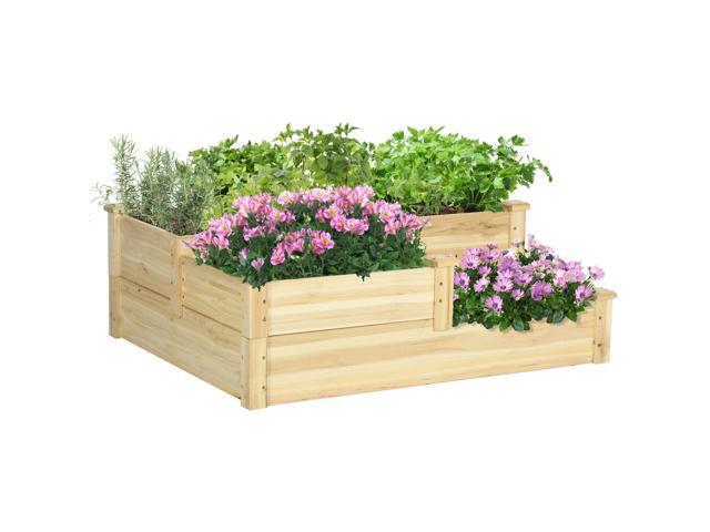 Click here for 3 Tier Raised Garden Bed  Outdoor Planter Box  Woo... prices