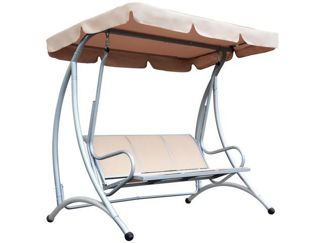 Click here for 3-Seat Outdoor Porch Swing Chair  Patio Swing Glid... prices