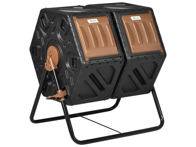 Click here for Dual Chamber Compost Tumbler Bin  Outdoor Tumbling... prices