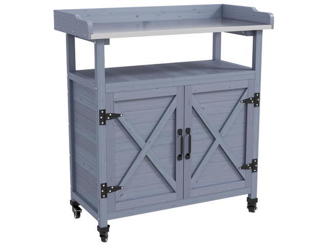 Click here for Outdoor Potting Bench  Wooden Potting Table with S... prices