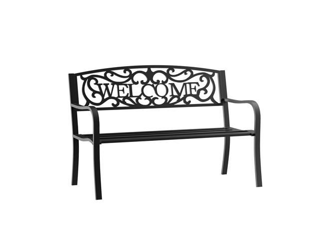 Click here for 50 Outdoor Metal Welcome Bench  Garden Bench with... prices