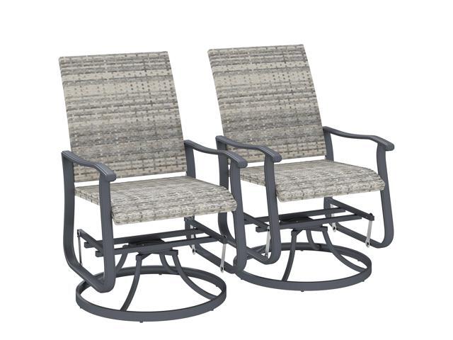 Click here for Outdoor Glider Chair Set of 2  Wicker Rattan Swive... prices
