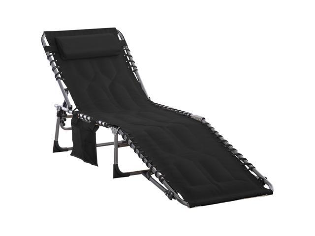 Click here for Padded Folding Chaise Lounge Chair  Outdoor 6-Leve... prices