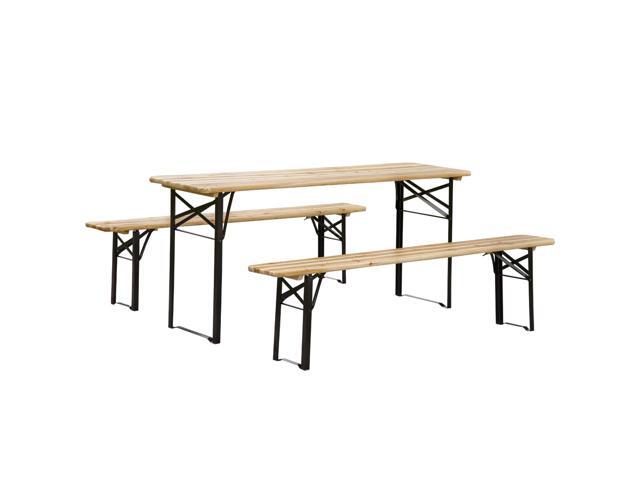 Click here for 6 Portable Picnic Table and Bench Set  Outdoor Woo... prices