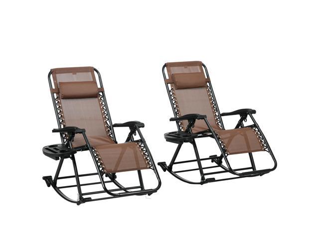 Click here for Set of 2 Outdoor Rocking Chairs  Foldable Reclinin... prices
